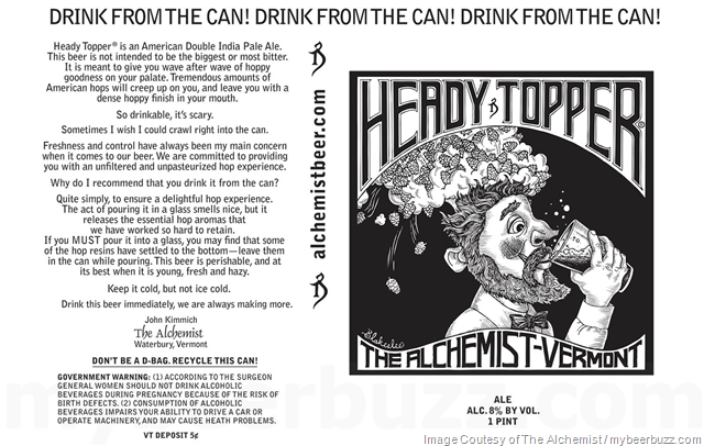 The Alchemist Updating Heady Topper Cans - My BeerBuzz