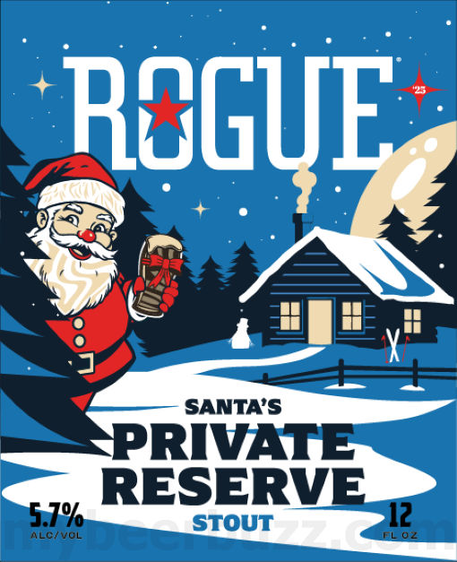 Rogue Working On Santa’s Private Reserve Stout Bottles - My BeerBuzz